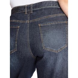 sheego Gro&szlig;e Gr&ouml;&szlig;en 7/8-Jeans mit weiten Beinen, dark blue, Gr&ouml;&szlig;e 50 - Damen