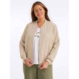 sheego Gro&szlig;e Gr&ouml;&szlig;en Blouson mit dezentem Glanz, beige, Gr&ouml;&szlig;e 54 - Damen