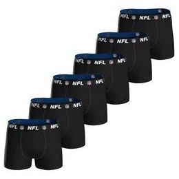Boxershorts NFL "Boxershort NFL SHIELD 6pk Boxers 6er Pack", Herren, Gr. L, schwarz, Obermaterial: 95% Baumwolle CO. 5% Elasthan EL., Unterhosen