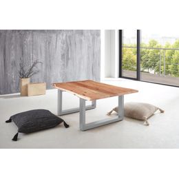 Couchtisch LUBIN / naturfarben / U-Gestell Silber