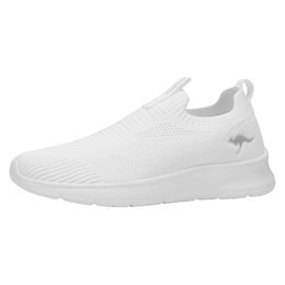 Sneaker Kangaroos "K-NJ RONA", Damen, Gr. 41, wei&szlig;, silber, Textil, Schuhe Sneaker, praktischer Schlupfeinstieg