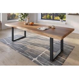 Esstisch Titan XL / naturfarben / 300x120 / U-Gestell Schwarz
