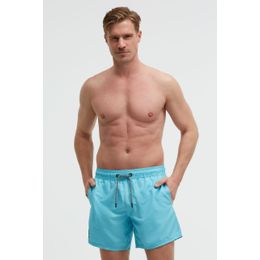 Badeshorts CAMP DAVID, Herren, Gr. M, Normalgr&ouml;&szlig;en, aqua, Polyamid, Badehosen Badeshorts, mit Einschubtaschen & einer Ges&auml;&szlig;tasche