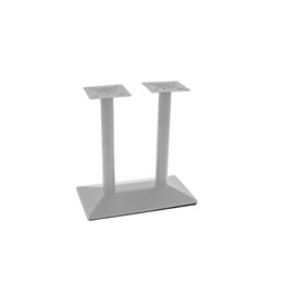 Tischgestelle / Silber / Doppels&auml;ule / Doppels&auml;ule Silber