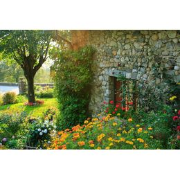 Fototapete papermoon "Franz&ouml;sisches Landhaus", bunt, B:3m L:2,23m, Vlies, Tapeten