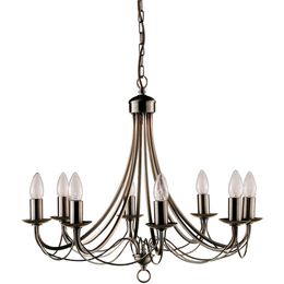 Searchlight Kronleuchter "Maypole 8Lt Pendant", antikmessing, 8, &Oslash; 60cm H: 50cm, 1 Stk., Leuchten, Kronleuchter