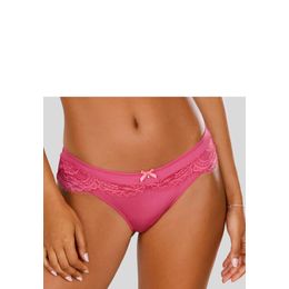 Panty Lascana "Valentina", Damen, Gr. 36/38, pink, Microfaser, Obermaterial: 87% Polyamid, 13% Elasthan, k&ouml;rpernah, Unterhosen Panty, aus extravaganter Spitze