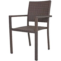 Stapelstuhl Garden Pleasure "MALAGA", braun (coffee, coffee, coffee), B:55cm H:88cm T:57cm, Kunststoff, St&uuml;hle, Stapelstuhl, 2er Set, auch f&uuml;r die Gastronomie geeignet