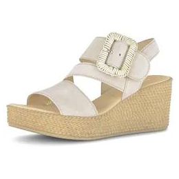 Keilsandalette Gabor "Keilsandalette", Damen, Gr. 38,5, beige, Schuhe