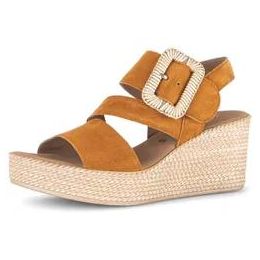 Keilsandalette Gabor "Keilsandalette", Damen, Gr. 38,5, orange, Schuhe
