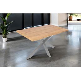 Esstisch DUA / 140x80 / Spider-Gestell Silber