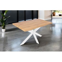 Esstisch DUA / 140x80 / Spider-Gestell Wei&szlig;
