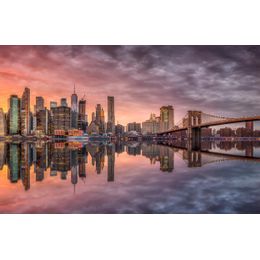 Fototapete papermoon "Photo-Art ALVARO PEREZ AAMP, NEW YORK GL&Uuml;HEN II", bunt, B:3m L:2,23m, Vlies, Tapeten