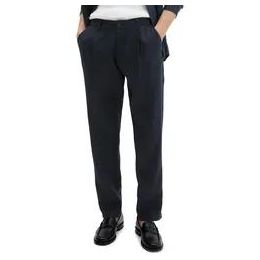 Marc O'Polo Leinenhose MARC O'POLO "Osby jogger pleats", Herren, Gr. 32, L&auml;nge 30, schwarz navy, Web, Obermaterial: 100% Leinen, normal, Hosen