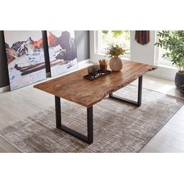 Baumkantentisch NORINA / naturfarben / 140x80