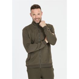 Sweatshirt NOU "Maynard", Herren, Gr. L, schwarz, gr&uuml;n, 60% Baumwolle, 40% Polyester, meliert, unifarben, normal, hoch geschlossener Ausschnitt, Sweatshirts Sweatshirt, atmungsaktiv
