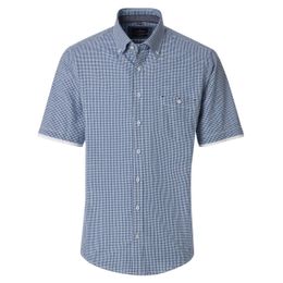 Kurzarmhemd Casamoda "Casamoda Freizeithemd Kurzarm kariert", Herren, Gr. 4XL, Normalgr&ouml;&szlig;en, blau, 100% Baumwolle, kariert, l&auml;ssig geschnitten, Hemden