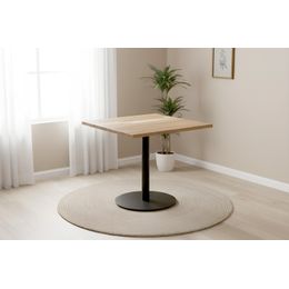 Bistrotisch EMILE / 80x80 / S&auml;ulen-Gestell rund Schwarz