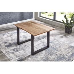 Baumkantentisch BILLY / naturfarben / 100x70 / U-Gestell Schwarz