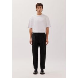 Chinohose STUDIO SEIDENSTICKER, Herren, Gr. 50, Normalgr&ouml;&szlig;en, schwarz, 52% Wolle, 44% Polyester, 4% Elasthan, unifarben, Hosen Chinohose