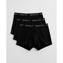 Trunk Gant "CORE TRUNK 3-PACK", Herren, Gr. S, 3 Stk., schwarz, Jersey, Obermaterial: 95% Baumwolle, 5% Elasthan, eng, Unterhosen