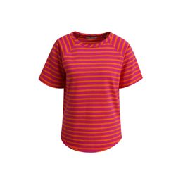 Smith & Soul Sweatshirt SMITH & SOUL, Damen, Gr. XS, hot orange, Obermaterial: 100% Baumwolle, gestreift, regular fit h&uuml;ftbedeckend, Rundhals, Raglan&auml;rmel abgesteppte Kante, Sweatshirts Sweatshirt, im Kurzarm-Design