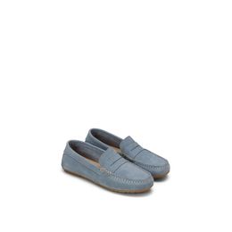 Marc O'Polo Mokassin MARC O'POLO "Selma", Herren, Gr. 37, hellblau, Veloursleder, unifarben, Schuhe Mokassin, Slipper, Schlupfschuh, Loafer mit Memory Foam-Innensohle
