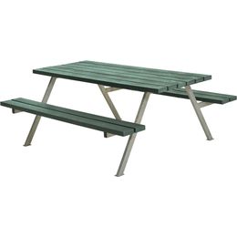 Garten-Essgruppe Plus "Alpha Kombim&ouml;bel", gr&uuml;n, B:161cm H:73cm T:177cm, FSC-zertifizierter Holzwerkstoff, Stahl, Sitzm&ouml;bel-Sets, 177x161x73/45 cm