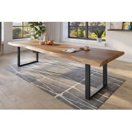 Esstisch Titan XL / naturfarben / 320x120 / U-Gestell Schwarz