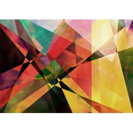 Fototapete papermoon "ORIGAMI 3D GEOMETRISCH XXL", bunt, B:3m L:2,23m, Vlies, Tapeten