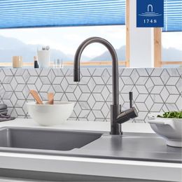 Villeroy & Boch Villeroy und Boch K&uuml;chenarmatur Umbrella Flex 92540005 11,5 l/min, ausziehbar, anthrazit