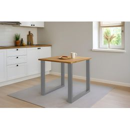 Esstisch Salvador / 80x80 / U-Gestell Silber