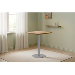 Bistrotisch EMILE / 50x50 / S&auml;ulen-Gestell rund Silber