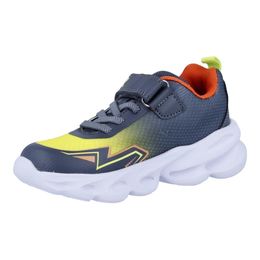 Slip-On Sneaker Richter "Maris (Blinki)", M&auml;dchen, Gr. 31, grau kombiniert, Lederimitat, Textil, Strukturmuster, kontrastfarbene Details, Schuhe, Klettschuh mit Blinkfunktion, Gr&ouml;&szlig;enschablone zum Download, mit WMS