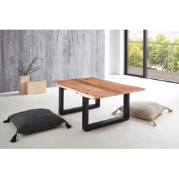 Couchtisch LUBIN / naturfarben / U-Gestell Schwarz