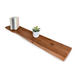 Wandregal AMANDA / Akazie nussbaumfarben / 110 cm