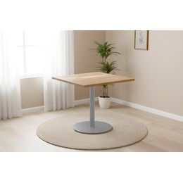 Bistrotisch EMILE / 90x90 / S&auml;ulen-Gestell rund Silber