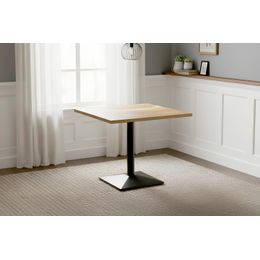 Bistrotisch EMILE / 90x90 / S&auml;ulen-Gestell eckig Schwarz