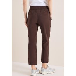Jerseyhose Cecil "Style Tracey", Damen, Gr. XL (44), L&auml;nge 26, braun cacao (l&auml;nge 26), Web, Obermaterial: 66% Baumwolle, 30% Polyester, 4% Elasthan, unifarben, regular fit kn&ouml;chelfrei, Hosen Jerseyhose, mit elastischem Bund