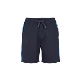 Shorts Kappa "Kappa Shorts KMLogo", Herren, Gr. L, Normalgr&ouml;&szlig;en, blau marine, blau malibu, Obermaterial: 60% Baumwolle, 40% Polyester, Hosen Shorts