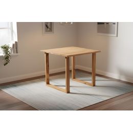 Esstisch Graz / naturfarben / 80x80 / U-Holzgestell Natur
