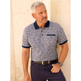 Kurzarmshirt Marco Donati "Kurzarm-Poloshirt", Herren, Gr. 56/58, camel, gemustert, 100% Baumwolle, gemustert, mehrfarbig, meliert, Shirts