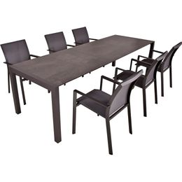 Garten-Essgruppe Garden Pleasure "SOPHIA", grau, Aluminium, Sitzm&ouml;bel-Sets