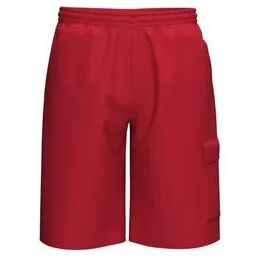 Jerseyhose TRIGEMA "TRIGEMA Cargo-Bermuda aus 100% Baumwolle", Herren, Gr. L, Normalgr&ouml;&szlig;en, kirsch, Web, 100% Baumwolle, Hosen Jerseyhose