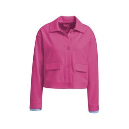 Smith & Soul Hemdjacke SMITH & SOUL, Damen, Gr. XXL, fuchsia, Jersey, Obermaterial: 70% Polyester, 26% Viskose, 4% Elasthan, unifarben, normal, angesetztes B&uuml;ndchen, Jacken, aus Interlock-Jersey, Umlegekragen