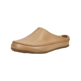 Hausschuh Haflinger "Haflinger Hausschuhe Leder", Herren, Gr. 43, camel, Leder, Schuhe Hausschuh