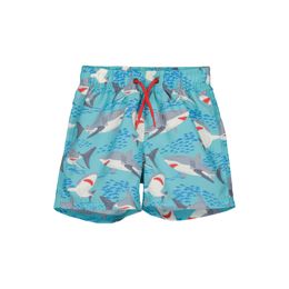 Badeshorts Blue Seven, Jungen, Gr. 116 (122), N-Gr, cyan, Web, Polyester, bedruckt, Badehosen Badeshorts, Sport- / Beach-Bermudas