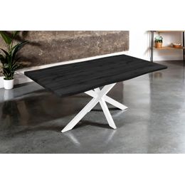 Esstisch JOSY / graufarben / 180x90 / Spider-Gestell Wei&szlig;