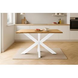 Esstisch Salvador / 160x85 / Spider-Gestell Wei&szlig;