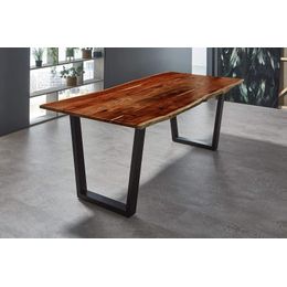 Baumkantentisch QUILA / nussbaumfarben / 200x100